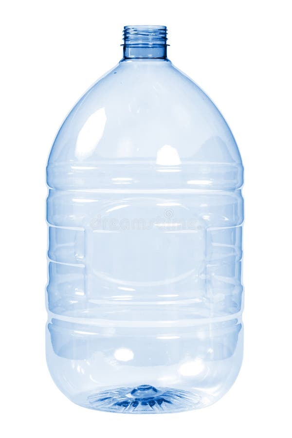 New, Clean, Empty Plastic Bottle Blue Color on White Background Stock ...