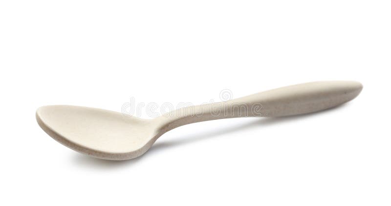 New Clean Empty Spoon Isolated Stock Photo - Image of kitchenware ...