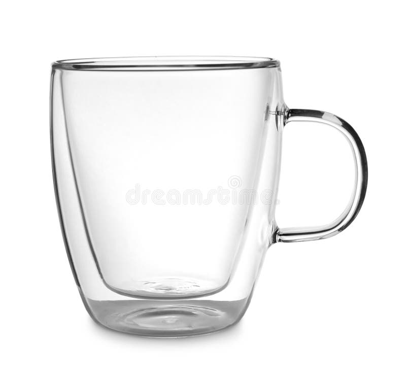 New Clean Glass Cup Isolated on White Stock Image - Image of lifestyle ...
