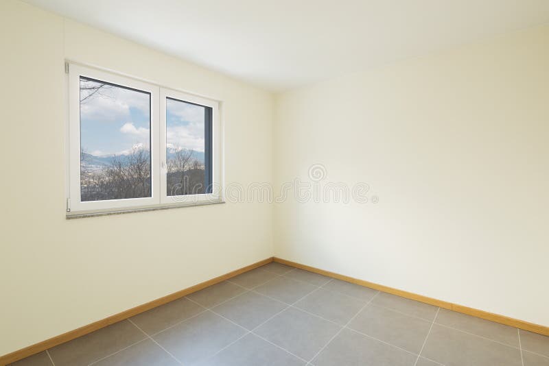 New, Clean and Empty Room Just Renovated Stock Photo - Image of copy ...