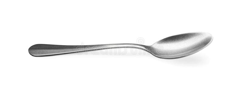 New Clean Shiny Spoon Isolated on White Stock Photo - Image of dishware ...