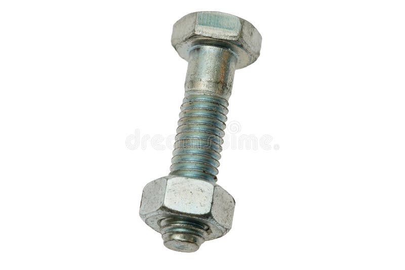 New and Clean Single Bolt on White Stock Photo - Image of fastening ...