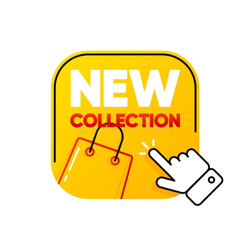 New Collection Button Isolated. Logo and Sale Banner. Vector ...