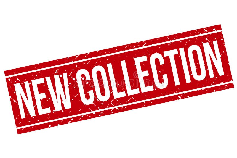 New Collection Rubber Stamp. Red New Collection Rubber Grunge Stamp ...