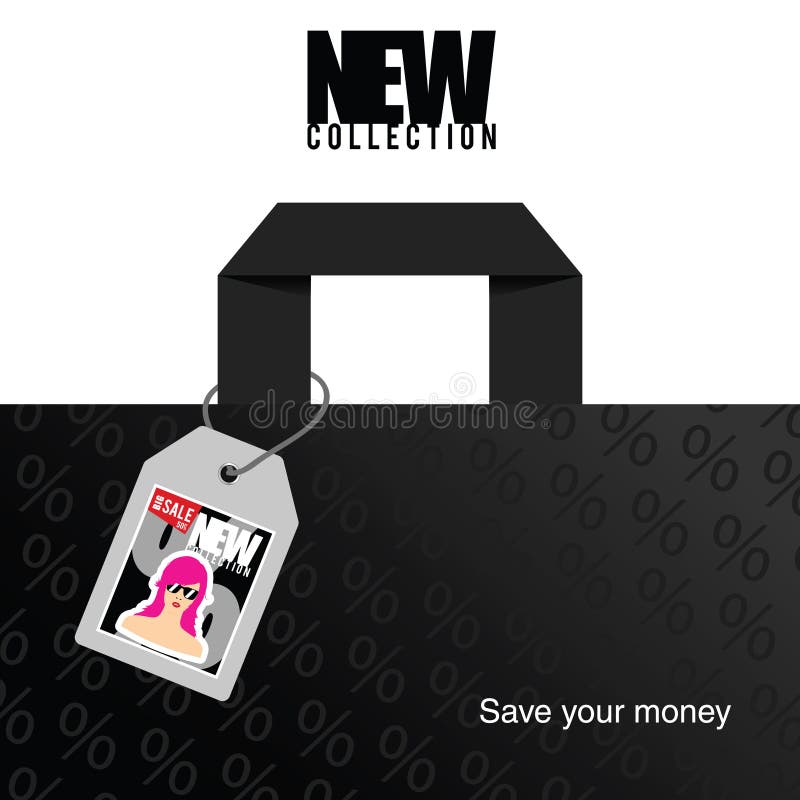 New Collection with Save Money Illustration in Colorful Stock Vector ...