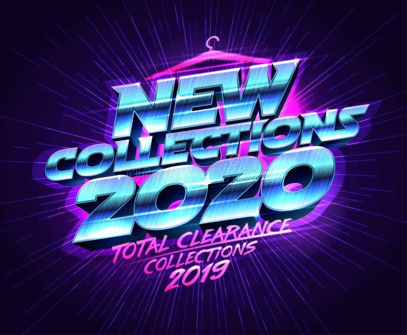 New Collections 2020, Sale Collections 2019 Year Poster Stock Vector ...