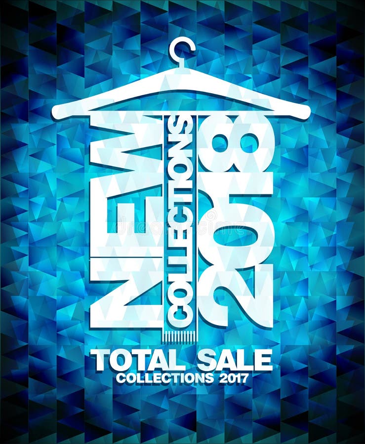 New Collections 2018 Vector Poster Stock Vector - Illustration of ...