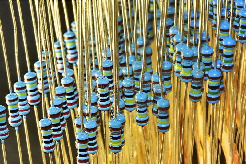 New color coded resistors stock photo. Image of force - 234237638