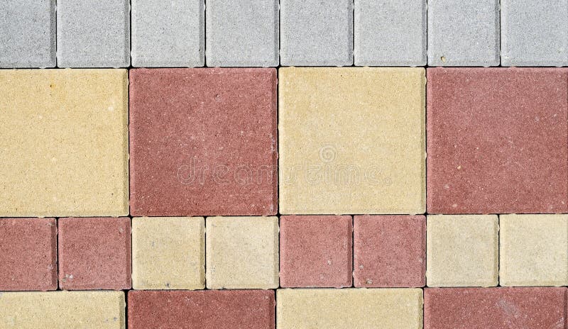 New Colorful Concrete Blocks for Paving of Streets Stock Photo - Image ...