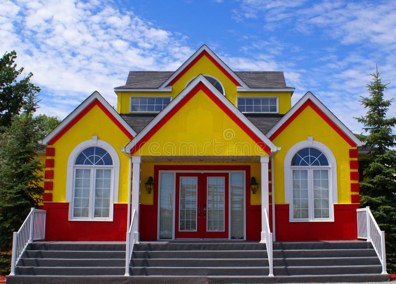 New colorful house stock image. Image of historic, front - 2919503