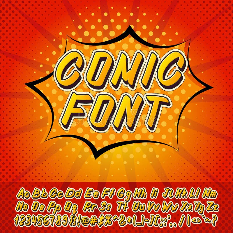 New comics style alphabet stock illustration. Illustration of ...