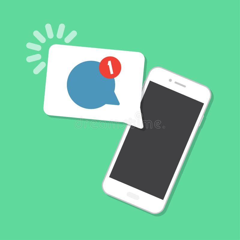 New Comment Arrived on the Smartphone. Notification Concept Stock ...