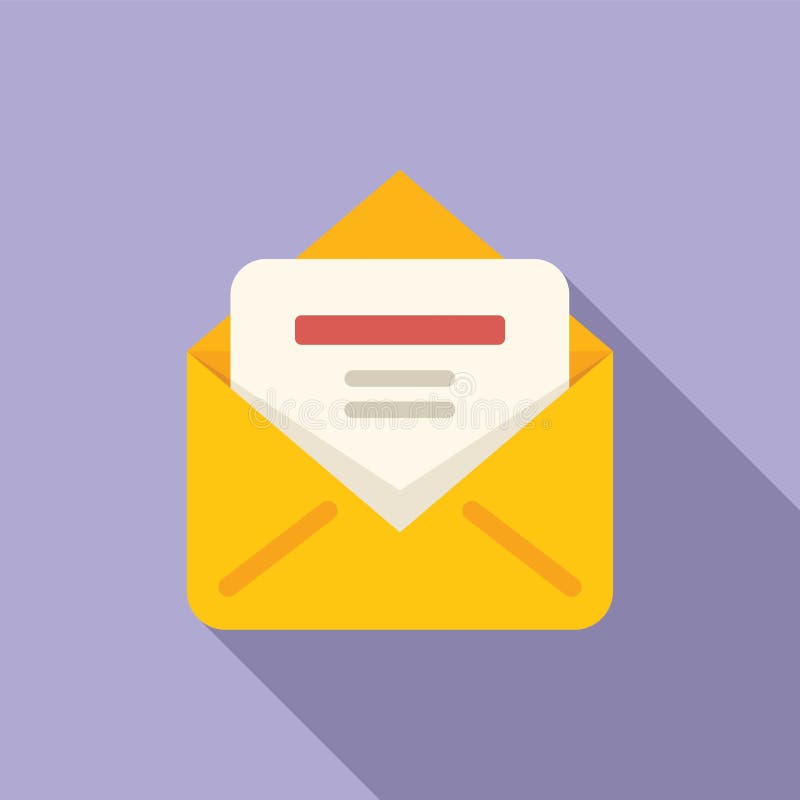 New Commerce Mail Icon Flat Vector. Business Inbox Stock Illustration ...