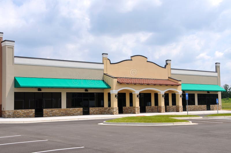 New Commercial Store Front stock photo. Image of outlet - 10736828