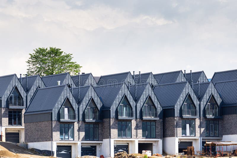 New Complex of Buildings for Living. Stock Photo - Image of facade ...