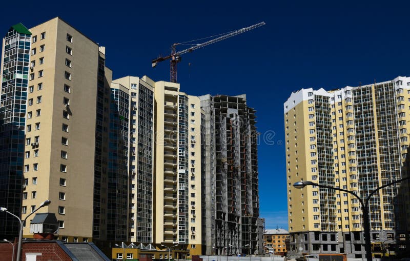 New Complex of Residential Buildings Stock Photo - Image of city ...