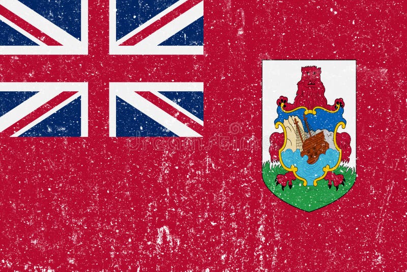 New Concept Bermuda Flag White Messy Wall Stucco Texture Background ...