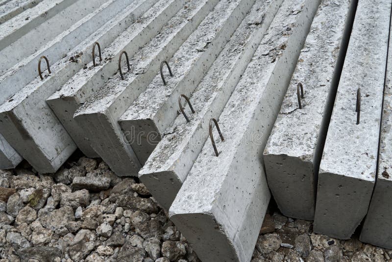 New Concrete Blocks and Curbs for Road Construction Stock Photo - Image ...