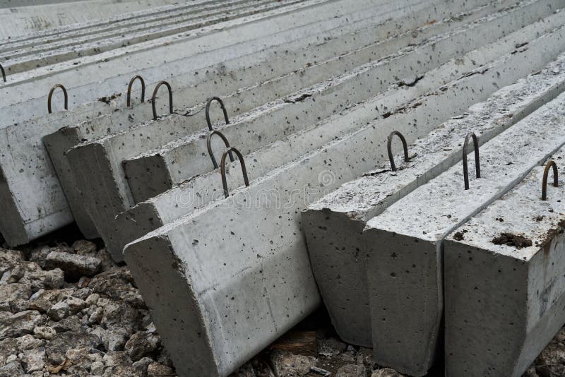 New Concrete Blocks and Curbs for Road Construction Stock Photo - Image ...