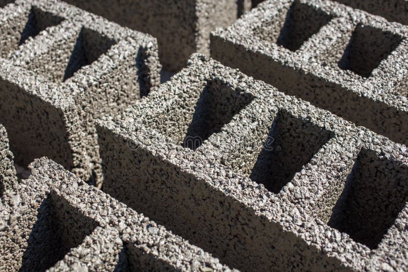 New Concrete Blocks in the Open Air Stock Photo - Image of cement, site ...