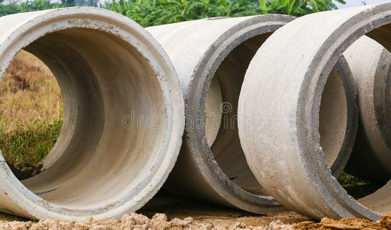 New Concrete Tanks for Construction Stock Image - Image of precast ...