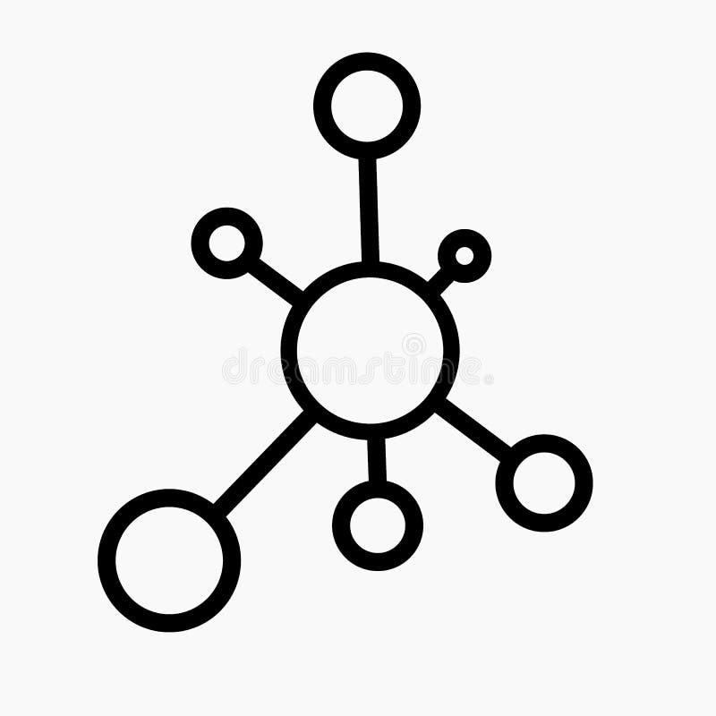 New Connections Vector Icon Stock Vector - Illustration of line ...