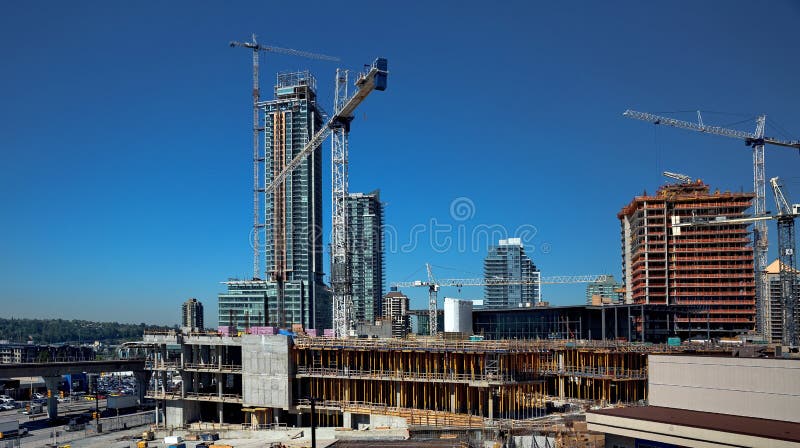 New Construction in Burnaby City Stock Photo - Image of apartment, city ...