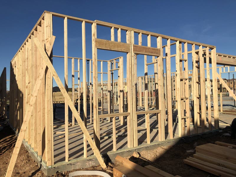 New Home Construction Framing in the Progress of Building a New House ...