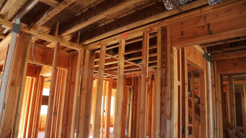 New Construction Framing House with Frame Stock Video - Video of condo ...