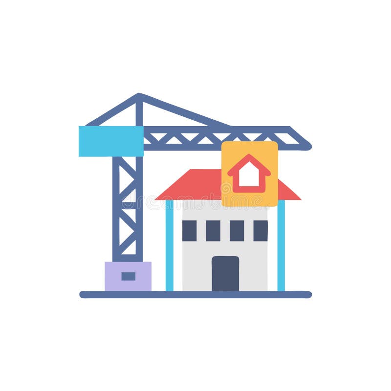 New Construction Icon for Infrastructure Projects Stock Illustration ...