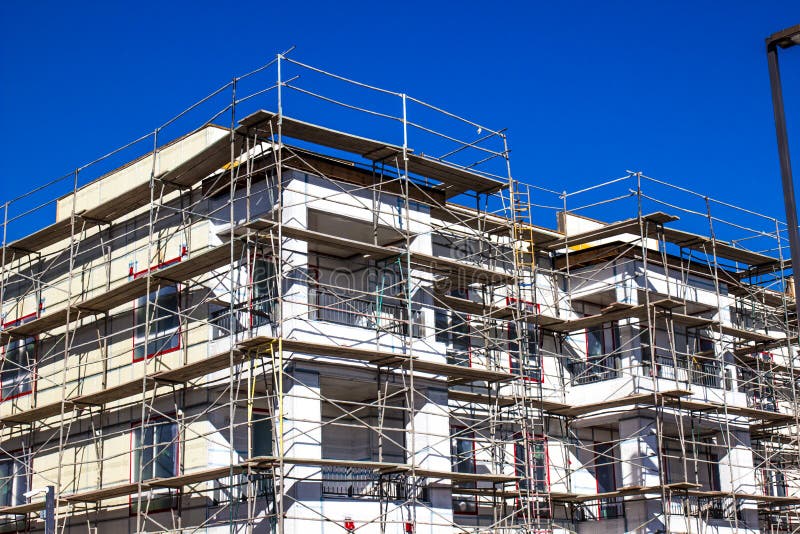 New Construction of Multi Story Residential Building Stock Image ...