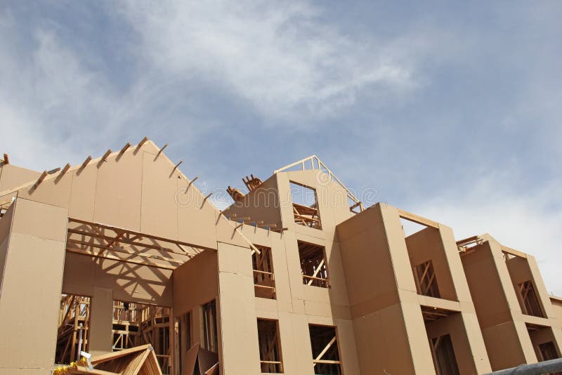 New Construction Open Frame Building Cardboard Look Stock Photo - Image ...