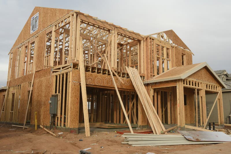 New Construction in Progress. Stock Photo - Image of commercial ...