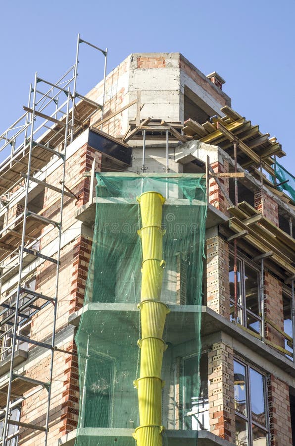Debris Chute and Scaffolding Stock Photo - Image of chute, shute: 6902122