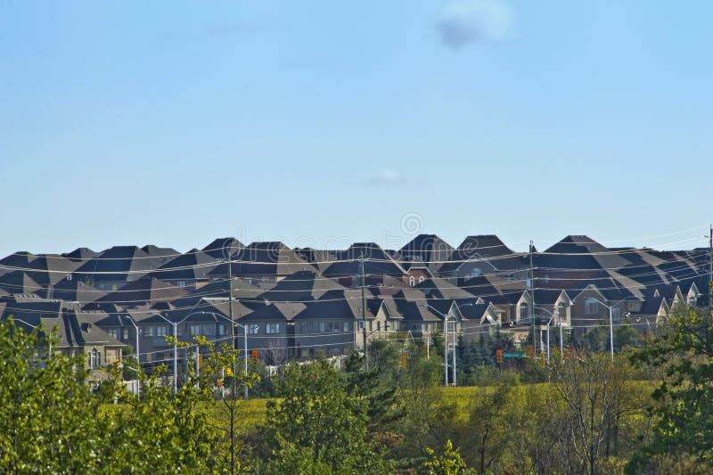 New Construction - Suburban Sprawl in Greater Toronto Area Stock Image ...