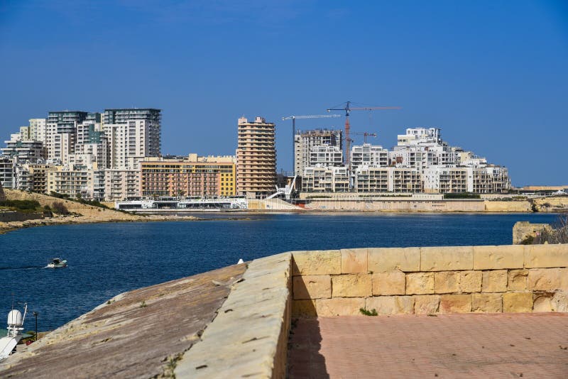 New Construction in Valletta Malta Stock Photo - Image of downtown ...