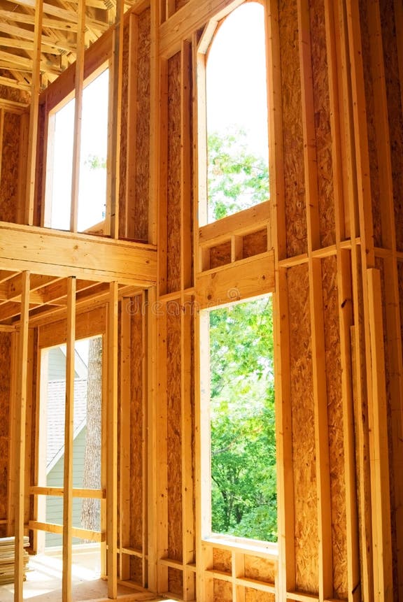 New Construction/Windows stock image. Image of messy, studs - 5391445