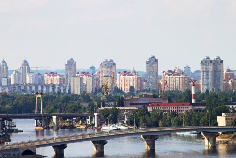 New Constructions in Obolon, Modern Kiev District Stock Image - Image ...