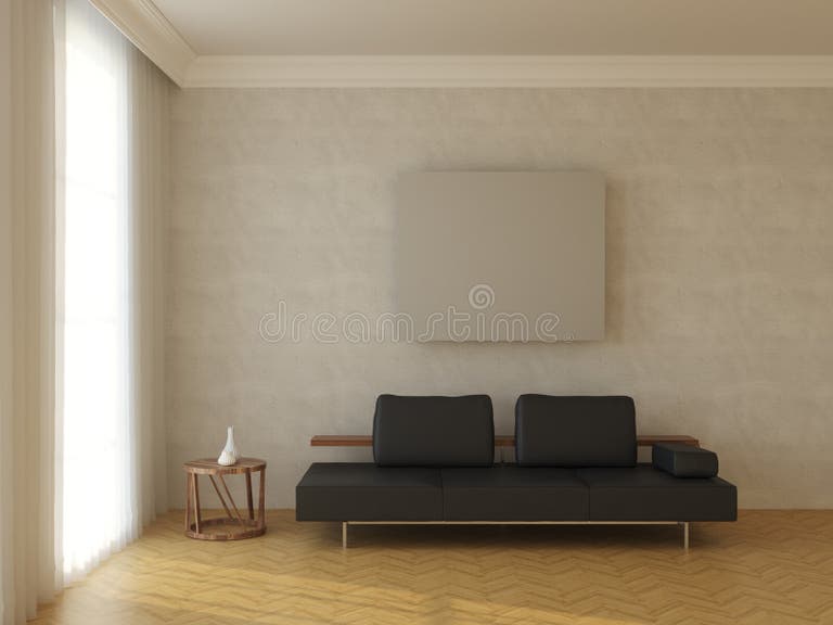 New Contemporary Interior with Mock Up Pattern Stock Illustration ...