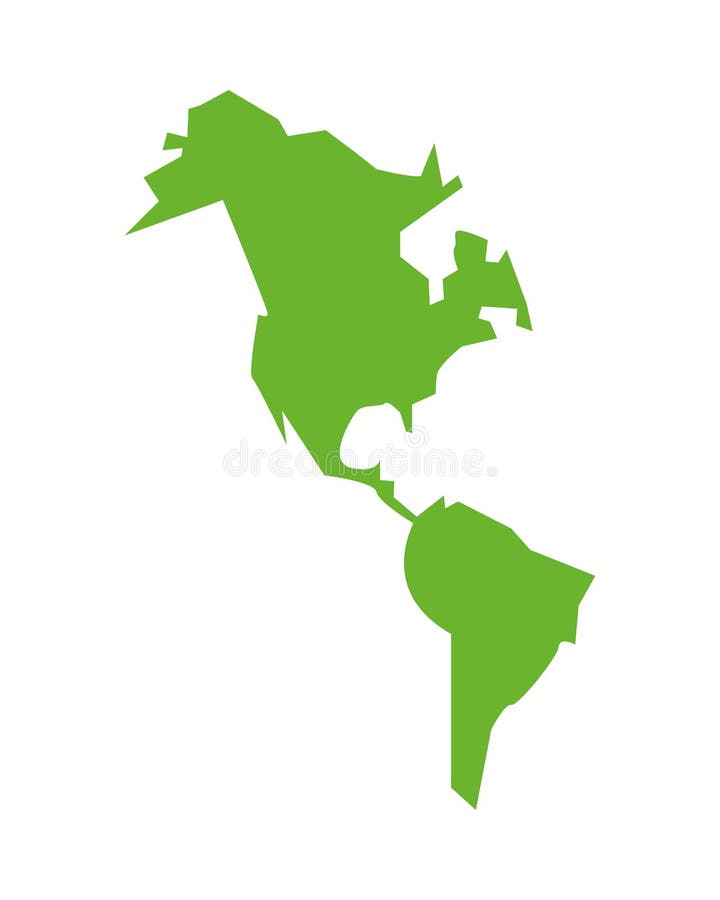 American Continent Map Isolated Icon Stock Vector - Illustration of ...