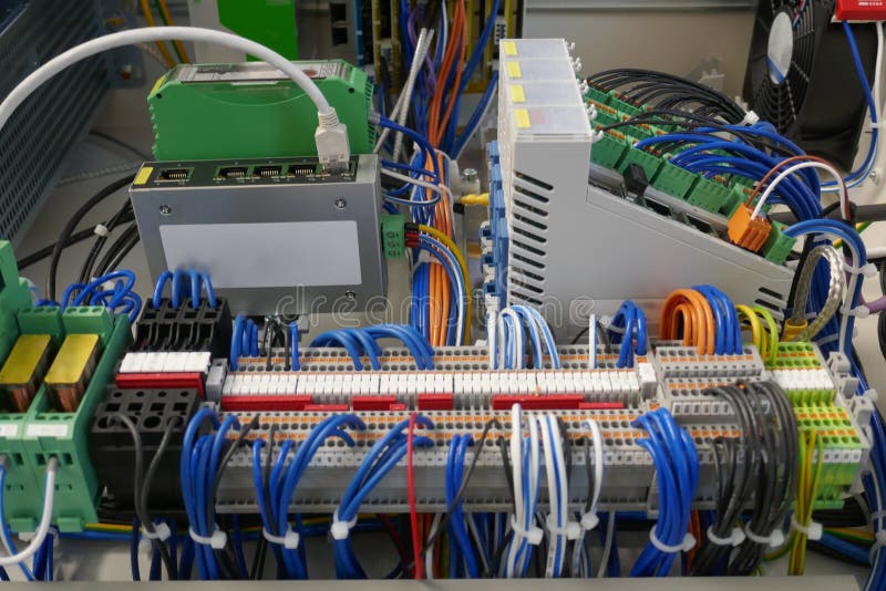 New Control Panel with Static Energy Meters and Circuit-breakers Stock ...