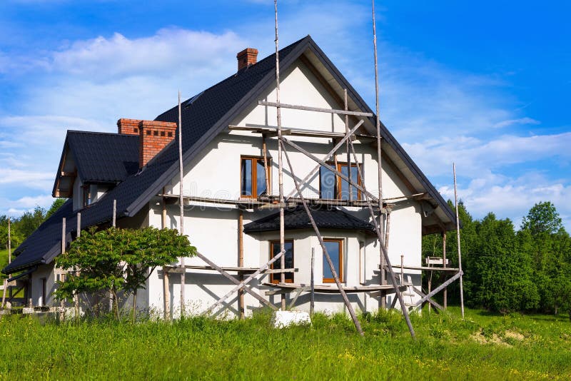 New country house stock image. Image of building, blue - 32517125