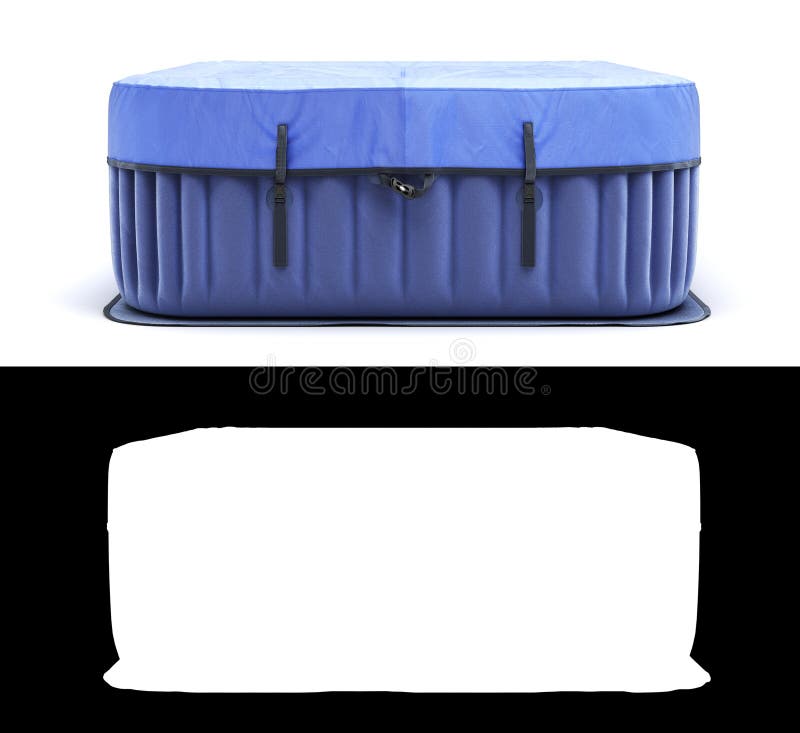 New Covered Blue Portable Outdoor Pool 3d Render on White with Alpha ...