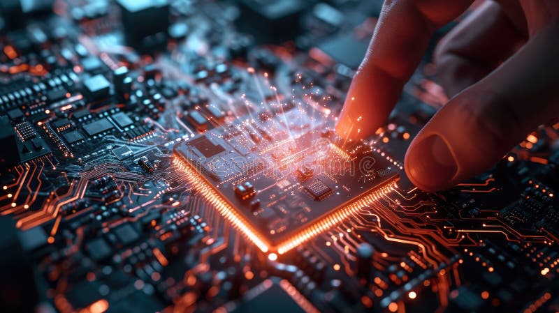 A New CPU Technology Concept with a Hand Holding a New Generation CPU ...