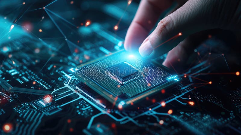 A New CPU Technology Concept with a Hand Holding a New Generation CPU ...