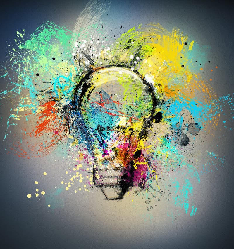 New creative idea stock image. Image of idea, draw, glowing - 76868659