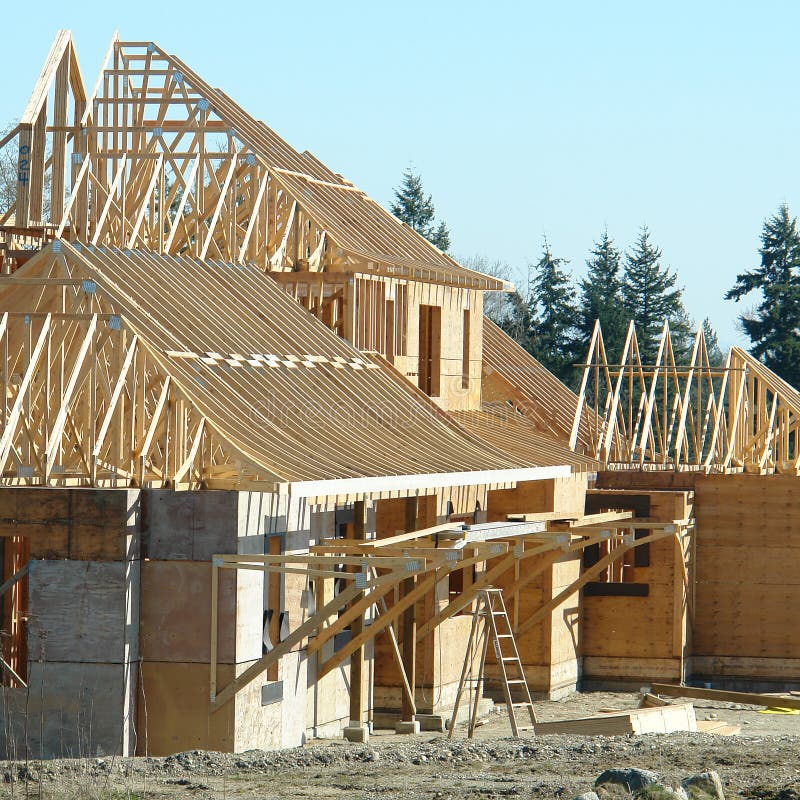 House Construction New Housing Stock Image - Image of construction ...