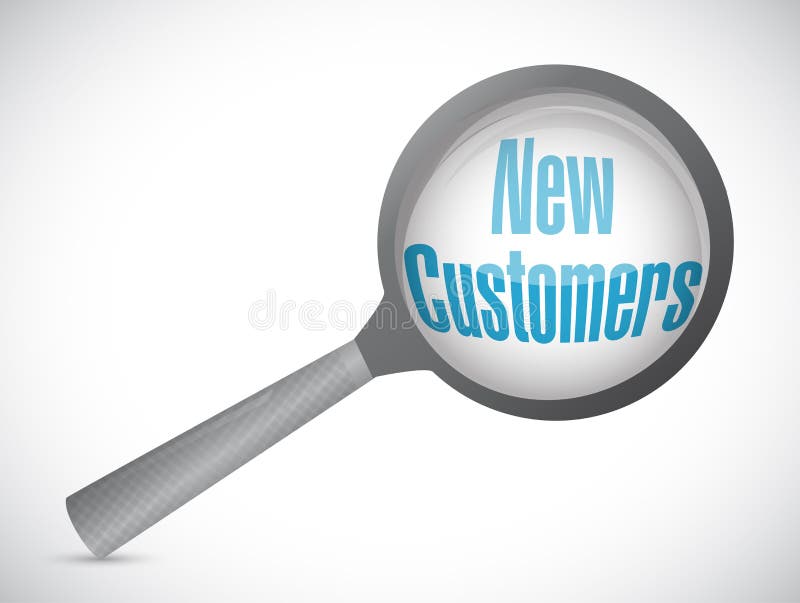 New Customer Magnify Glass Sign Concept Stock Illustration ... New Customer Magnify Glass Sign Concept Stock Illustration ...