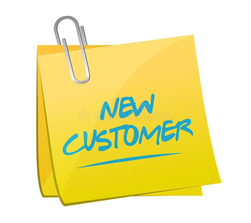 New Customer Post Sign Concept Stock Illustration - Illustration of ...