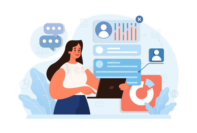 New Customers Search. Character Looking through Binoculars. Business ...